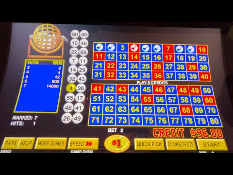 $1 Straight Classic Old School Keno $4 Bets $200 in the machine # ...
