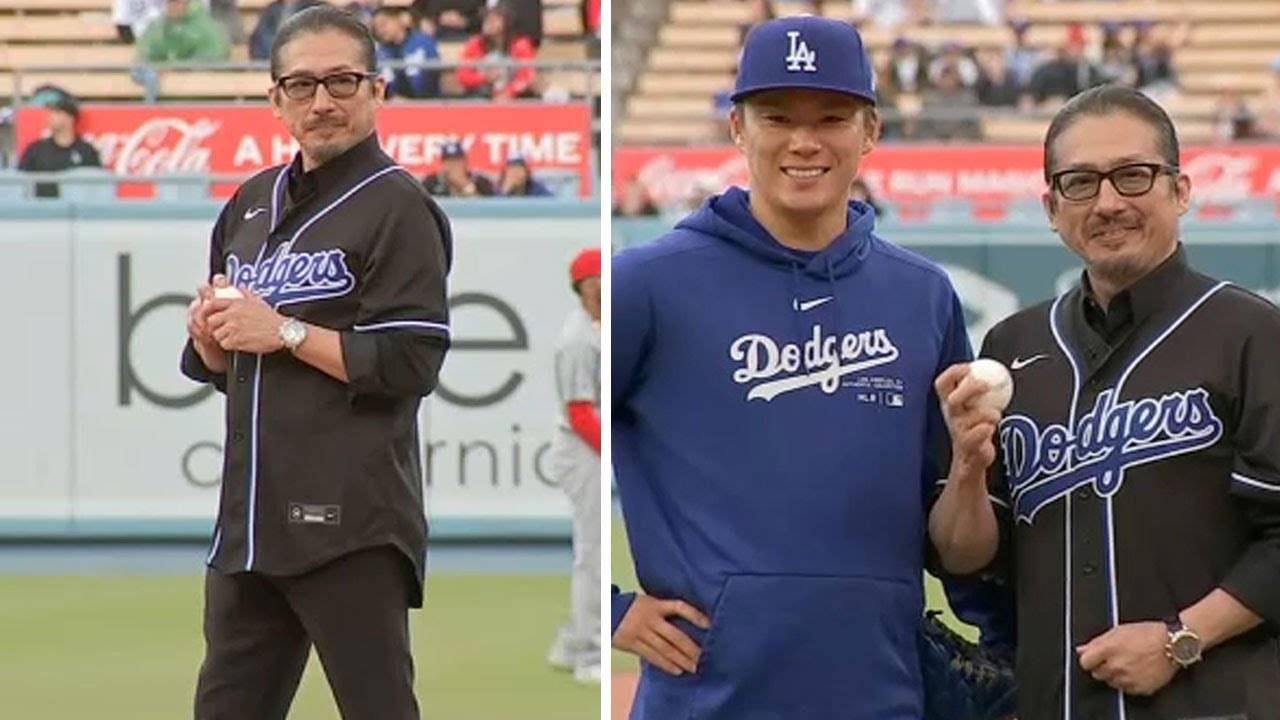 FX's 'Shōgun' star Hiroyuki Sanada throws ceremonial 1st pitch at ...