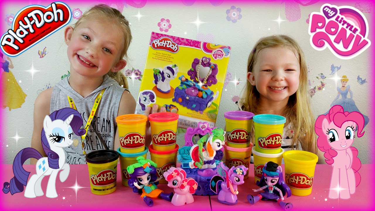 MY LITTLE PONY Play Doh Rarity Style & Spin Playset MLP Pinkie Pie ...