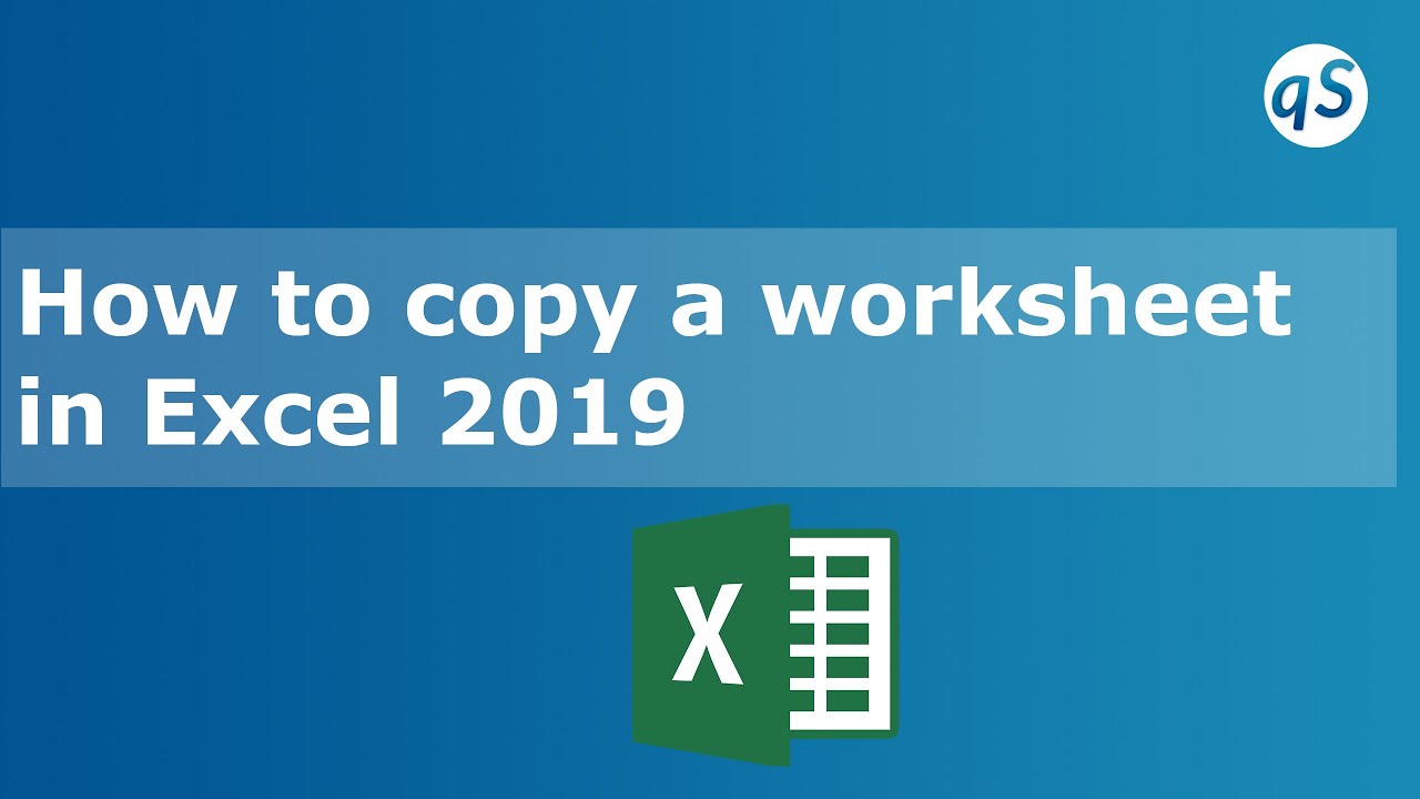 How To Copy A Worksheet In Excel 2019 YouTube How To Copy A Worksheet In Excel 2019 YouTube