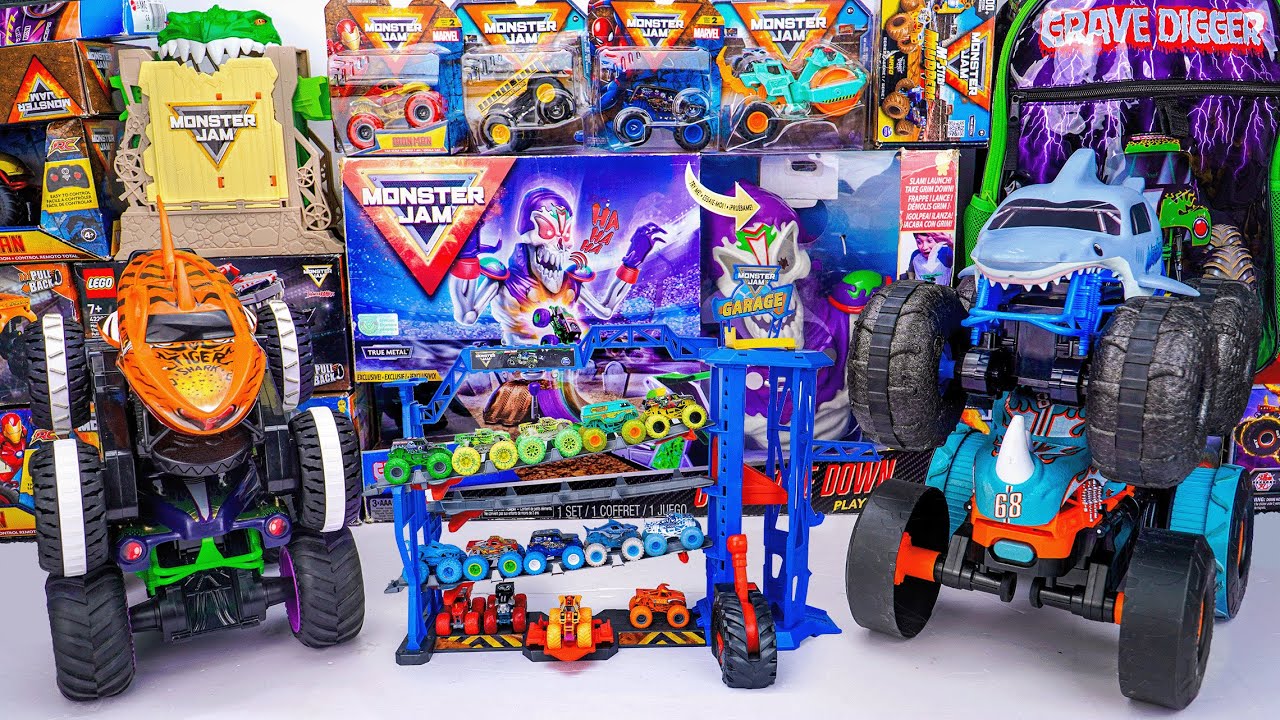 Monster Jam Collection Unboxing Review | Monster Jam Grave Digger ...