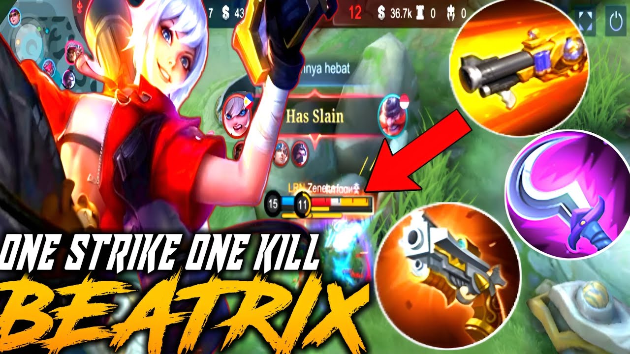 BEATRIX ONE STRIKE WITH SHOTGUN | BUILD BEATRIX PALING SAKIT 2022| BEST ...
