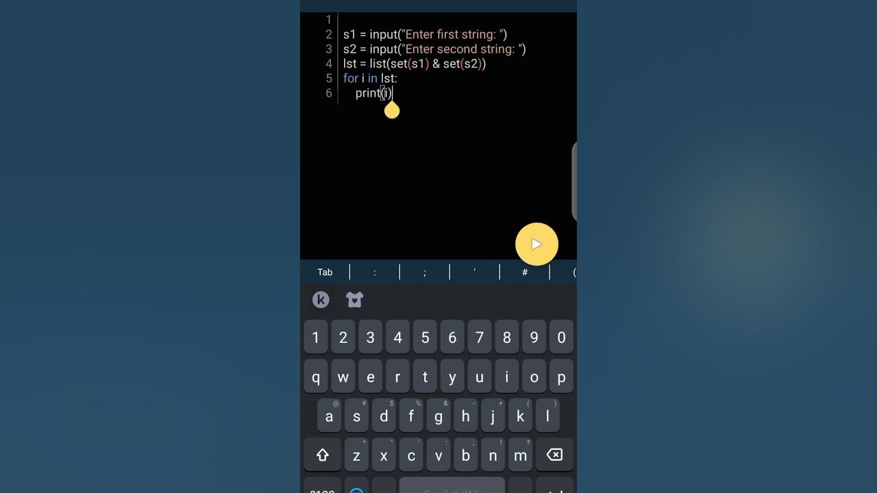 Python Code To Check Common Letters Between Two Input Strings Shorts Coding Python Youtube