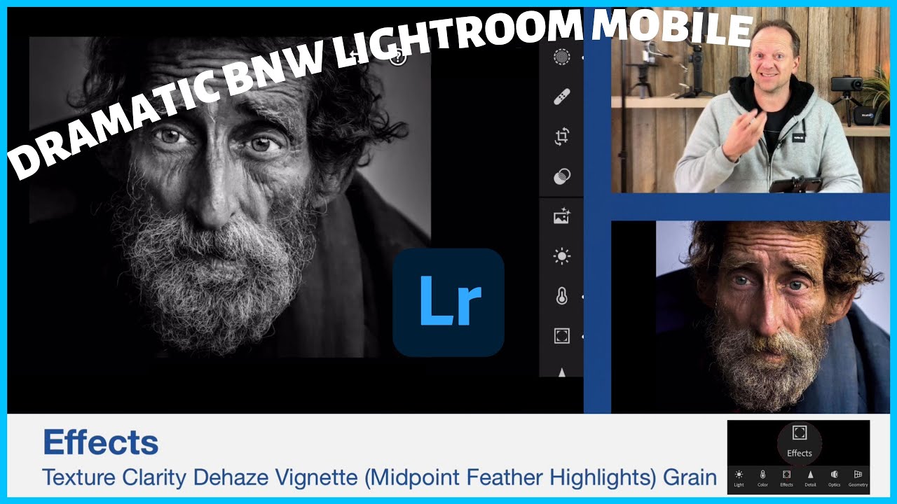 Dragan Effect Dramatic Black And White Portrait | Lightroom Mobile ...