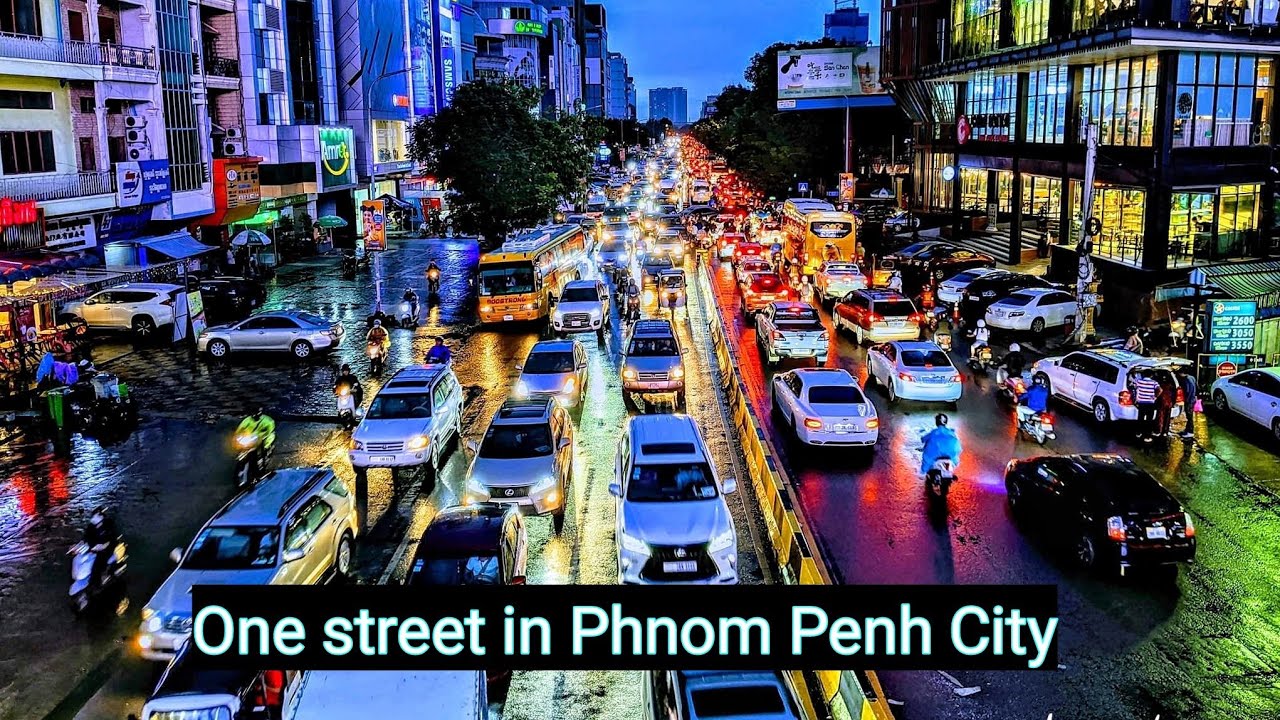 Monivong Boulevard look from my office, Phnom Penh City,Cambodia ...