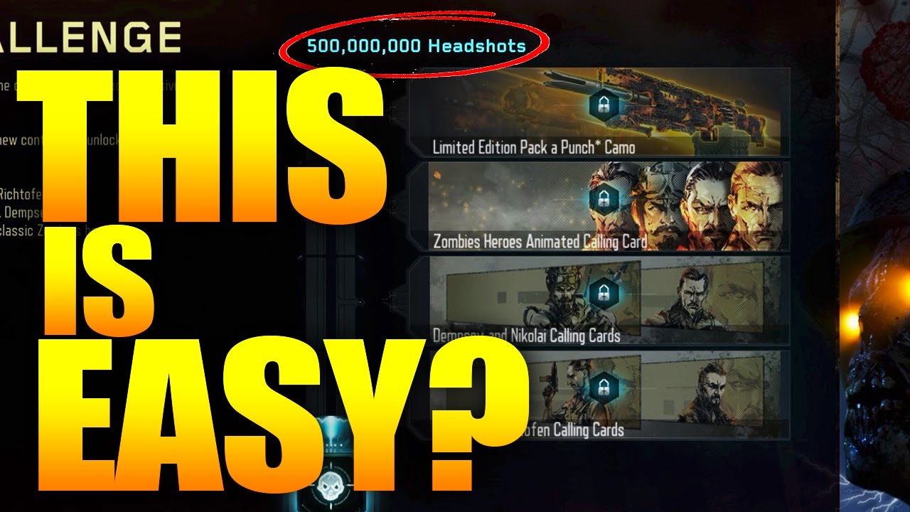 COD BO3 DLC 5 ZOMBIES HEADSHOT CHALLENGE??!! - YouTube