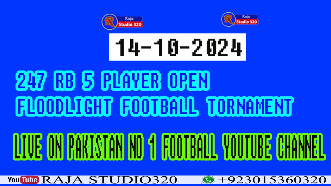3rd night 269 shaloni jhal fc vs 75 baba khki shah fc 247 football tornament live raja studio ...