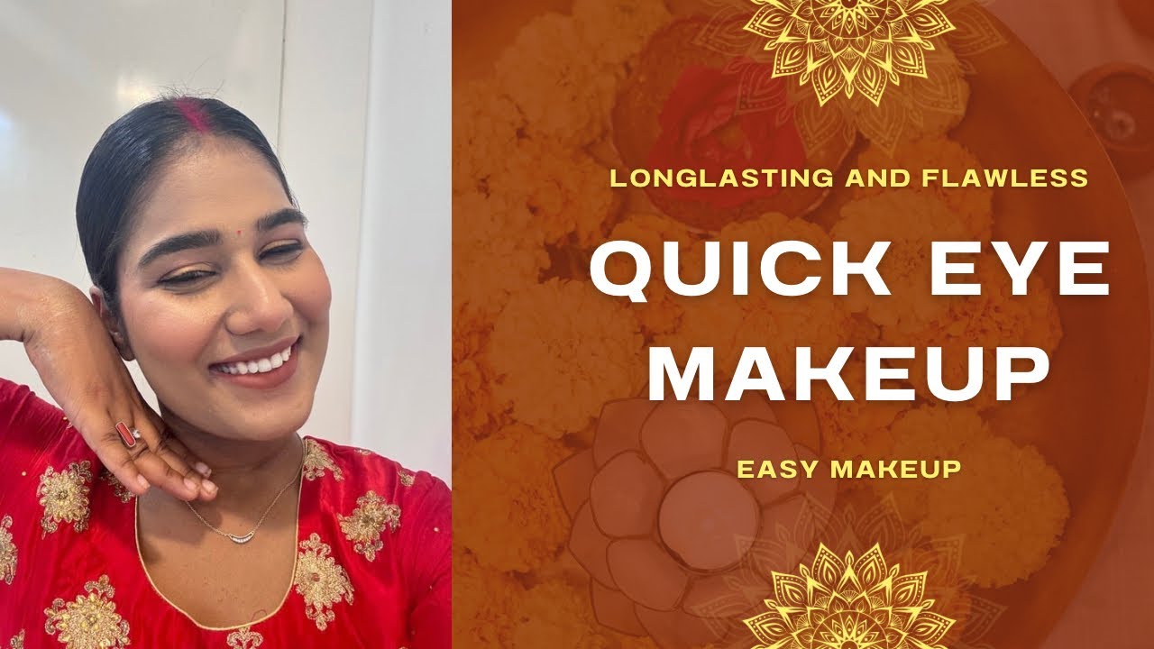 Quick Eye Makeup | smokey eyes | glitter eyes | Karvachauth #makeuptutorial - YouTube