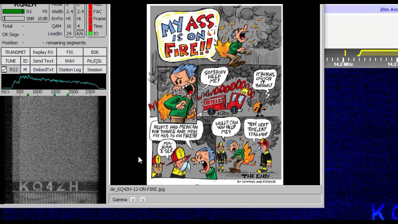 Monitoring & Decoding Digital SSTV at 14233 kHz - YouTube