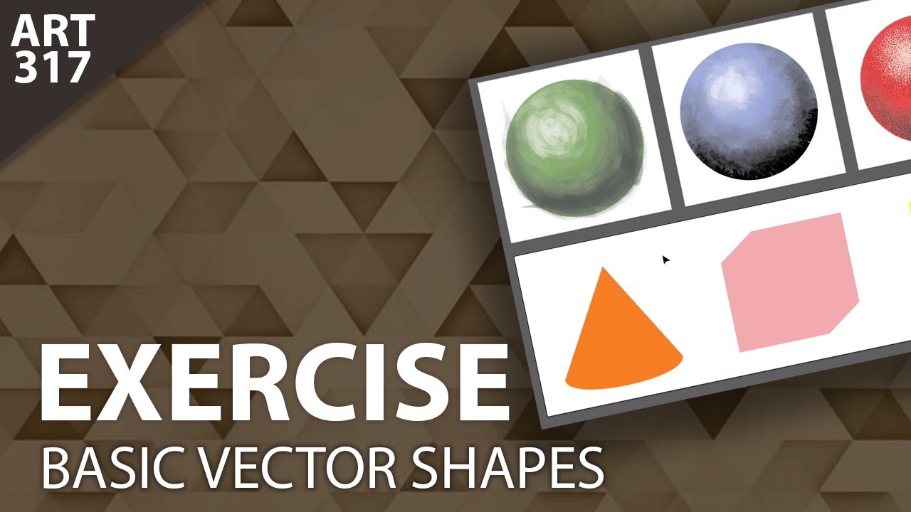 Digital Illustration - Basic Vector Shapes exercise - YouTube