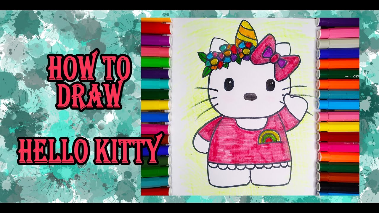 how to draw Hello Kitty | Πως ζωγραφίζουμε την Hello Kitty #HelloKitty ...