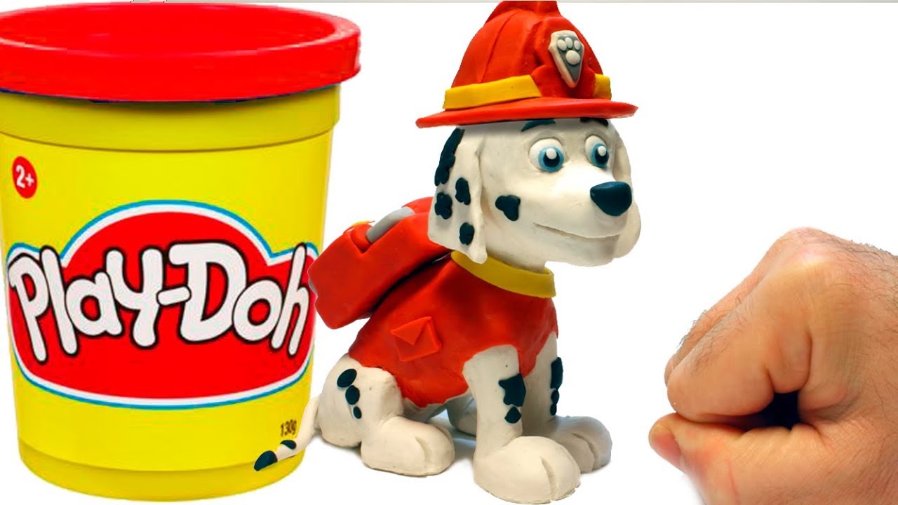 DibusYmas Stop Morion Paw Patrol Marshall 💕 Superhero clay cartoons ...