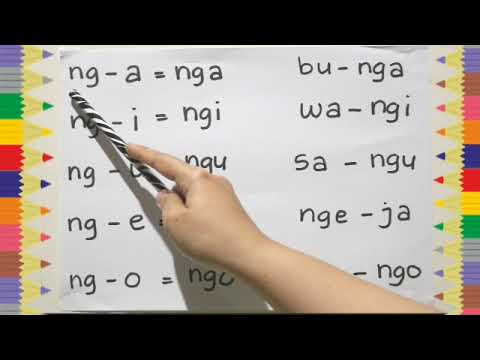 belajar membaca huruf ng (ng-a=nga) - YouTube