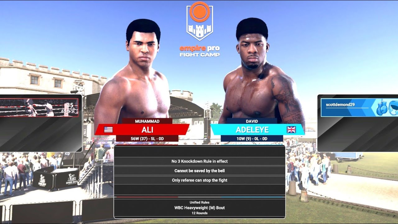 DAVID ADLEYE VS MUHAMMAD ALI (UNDISPUTED)NEW UPDATED BOXING GAME - YouTube