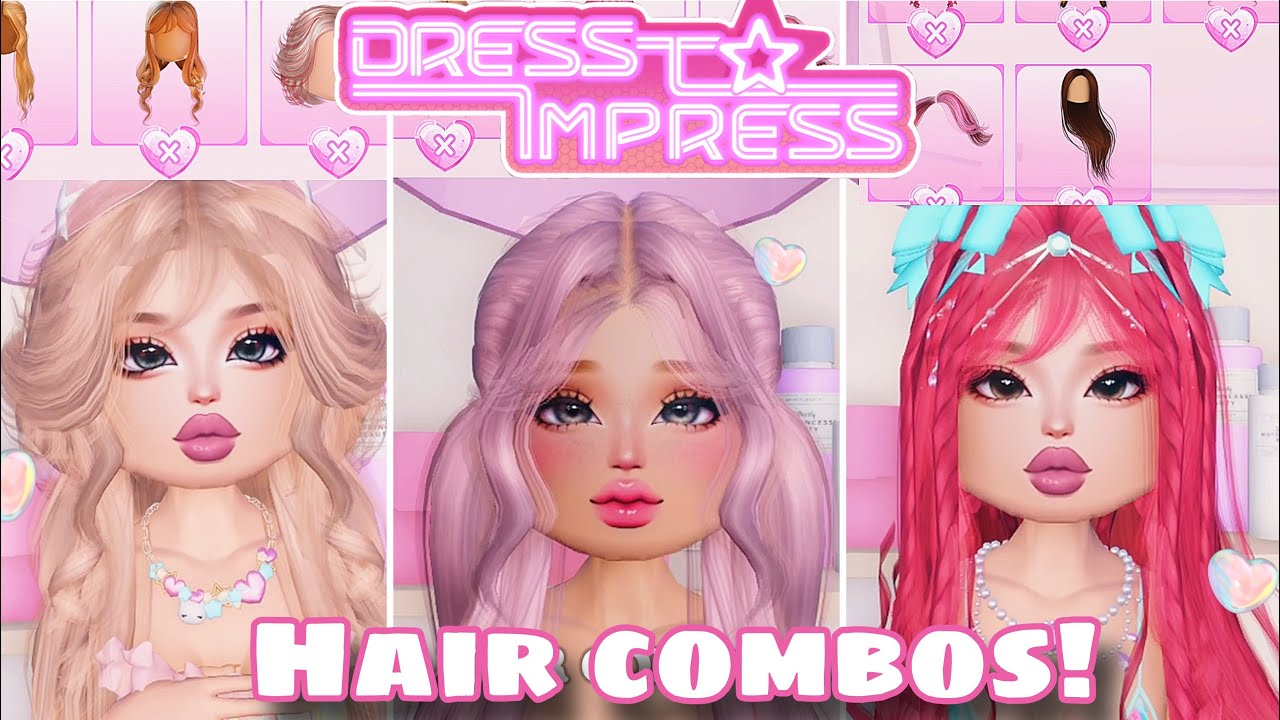 CUTE HAIR COMBOS THAT YOU MUST TRY IN DRESS TO IMPRESS!💕 - YouTube