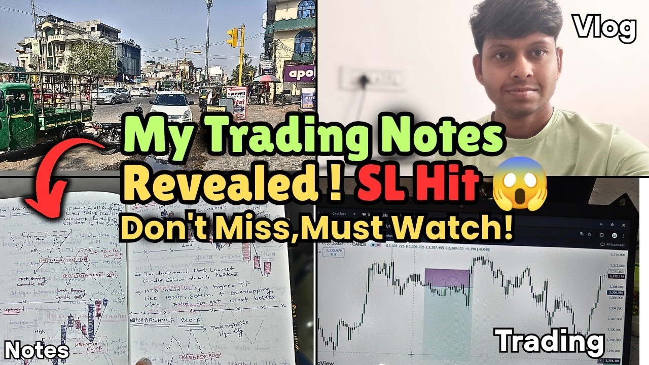 My Trading Notes Revealed! SL Hit in trade 🥲 - YouTube