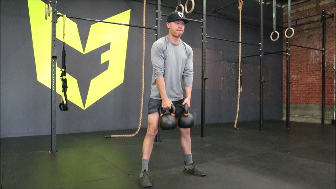 Double Kettlebell Deadlift - YouTube