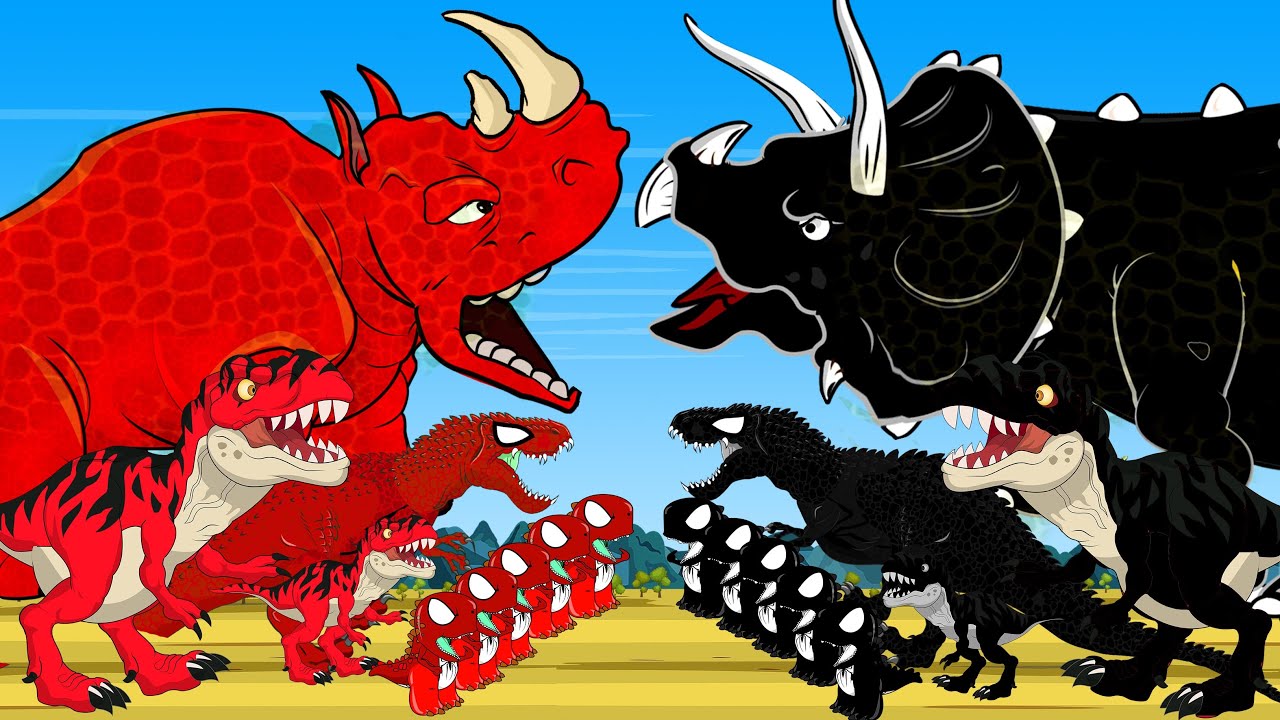 Bad T- Rex vs Triceratops Dinosaur Fight: Dinosaurs Battle In Jurassic ...