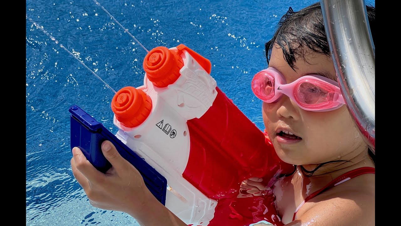 Water Fight and Swimming Pool Fun - YouTube