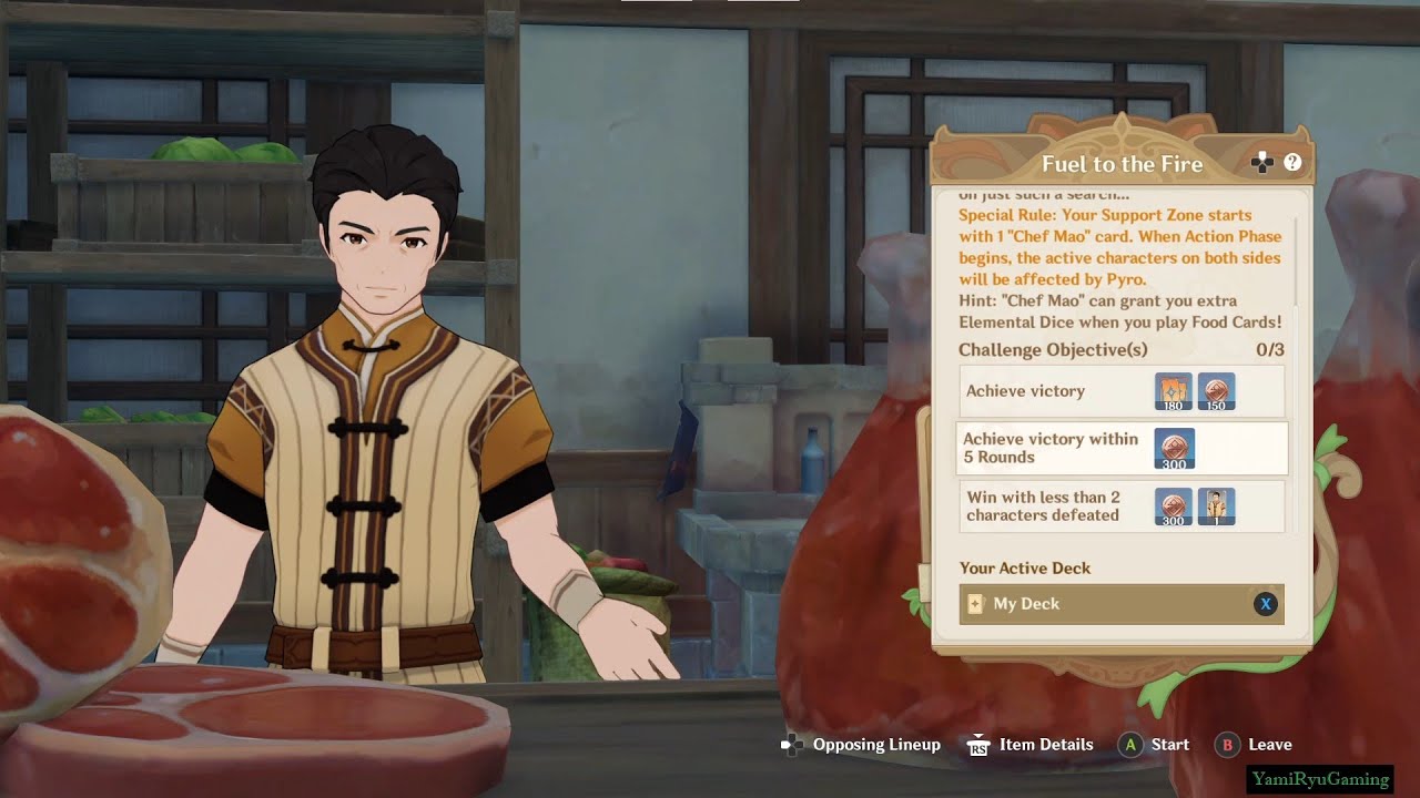 Genius Invokation TCG | Adventure Challenge | Chef Mao | Genshin Impact ...