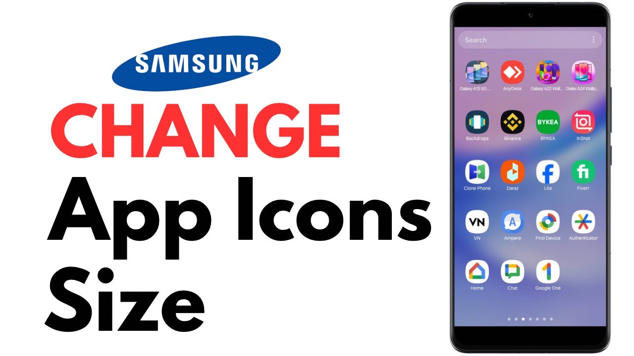 How To Change App Icon Size On Samsung | How To Change App Icon Size On ...