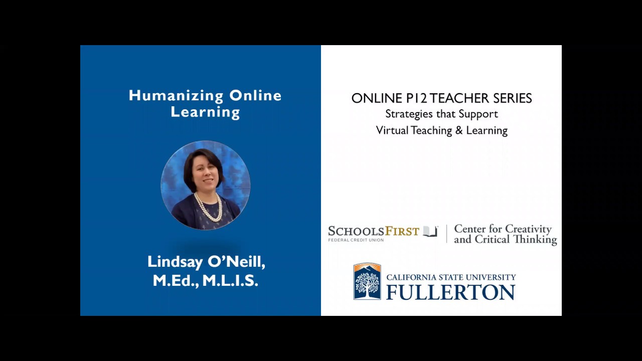 K12 Online Teaching Webinars: Humanizing Online Teaching - YouTube
