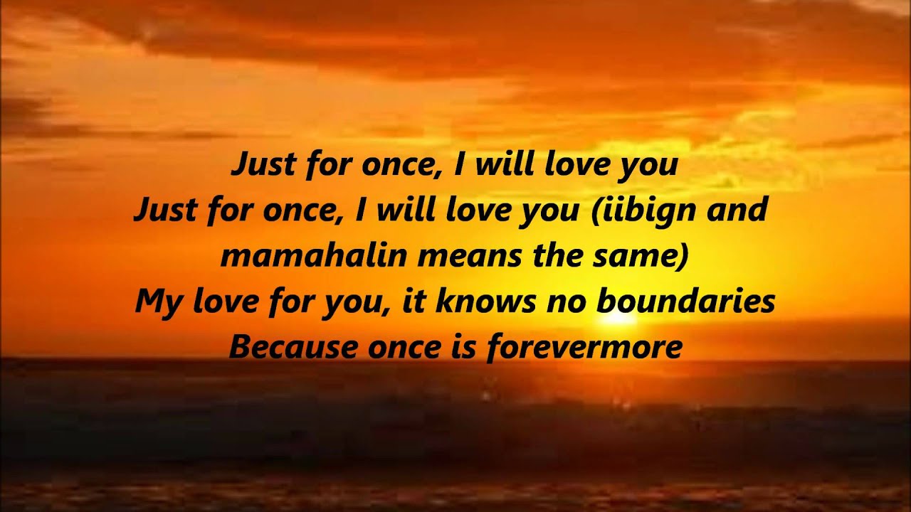I will only love you once - YouTube