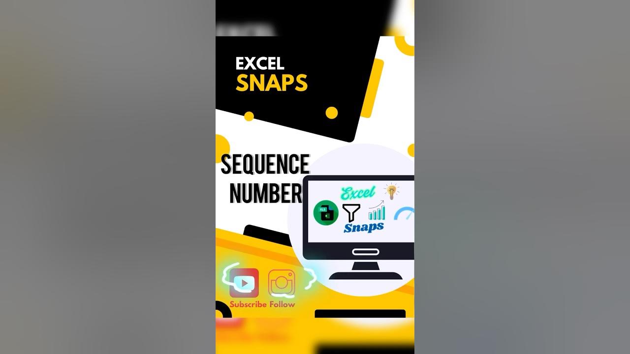 How to get Sequence Number in Excel || Sequence Number in Excel || #excel #exceltips # ...