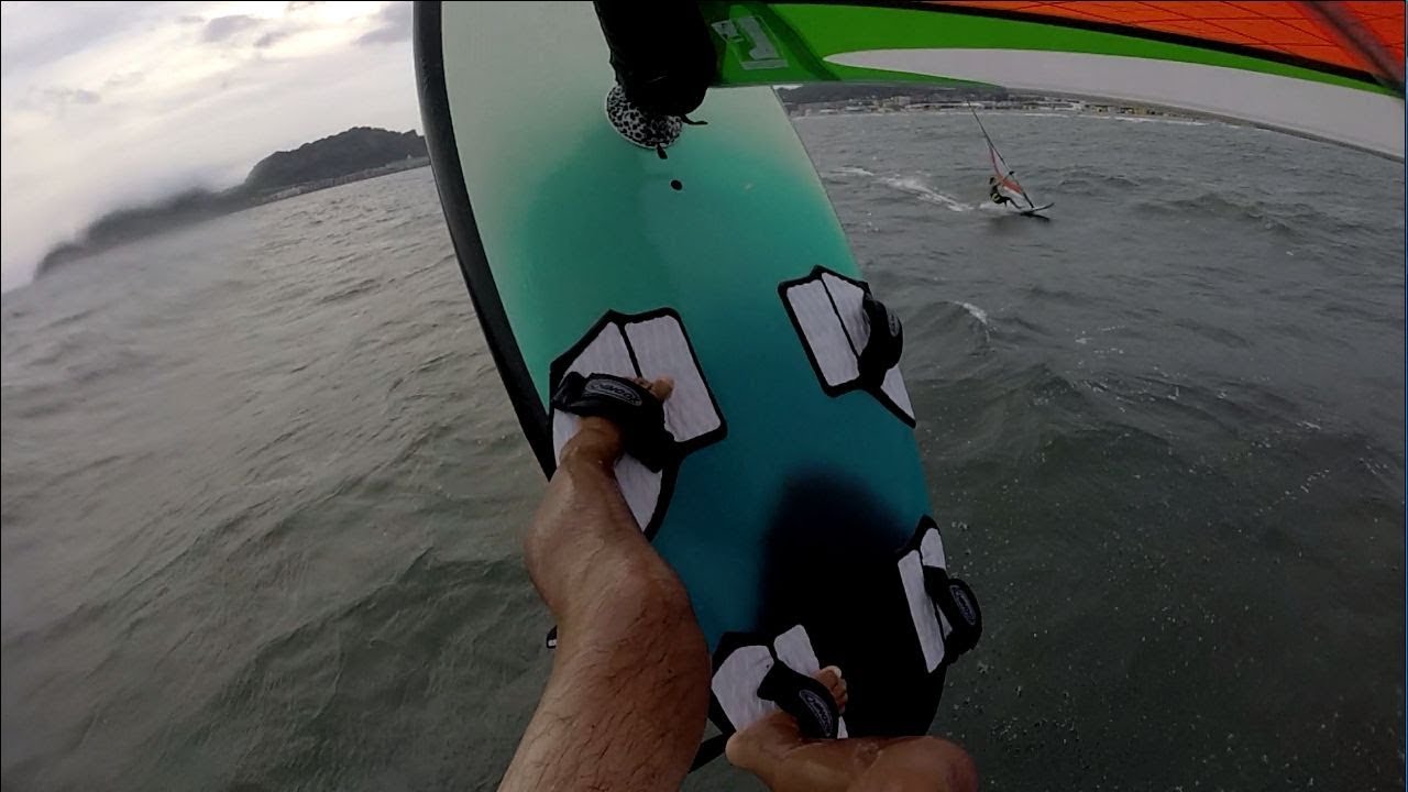Swell Foiling and Jump with Neilpryde/F4 Small Wings Jul/24/2017 - YouTube