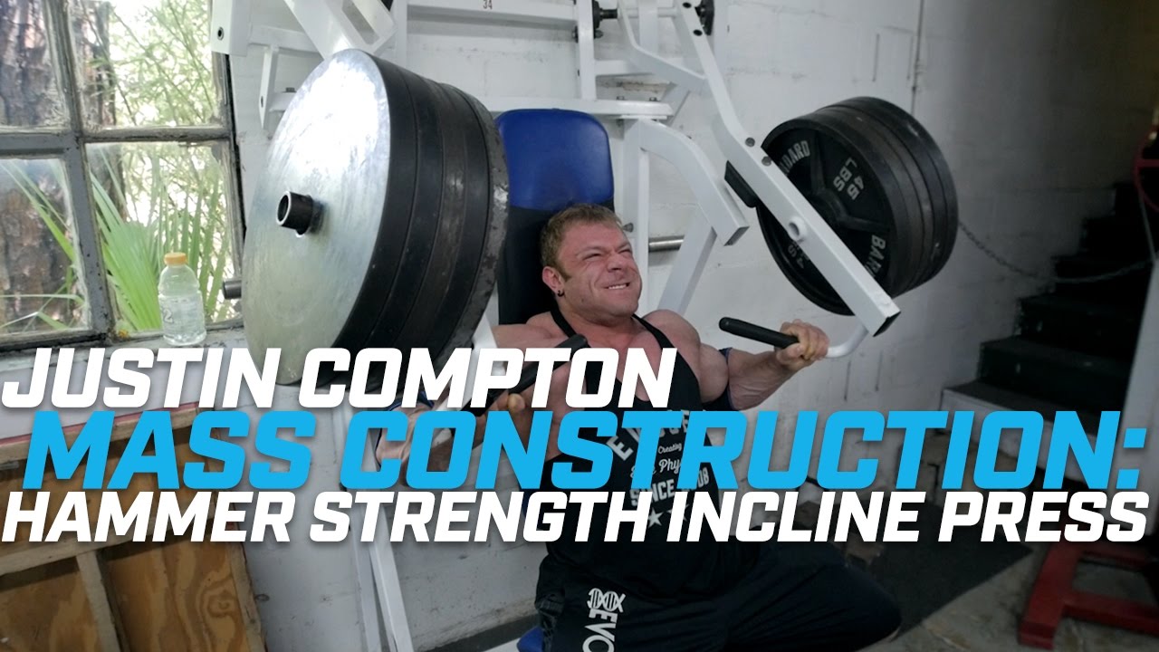 Justin Compton Mass Construction: Hammer Strength Incline Press - YouTube