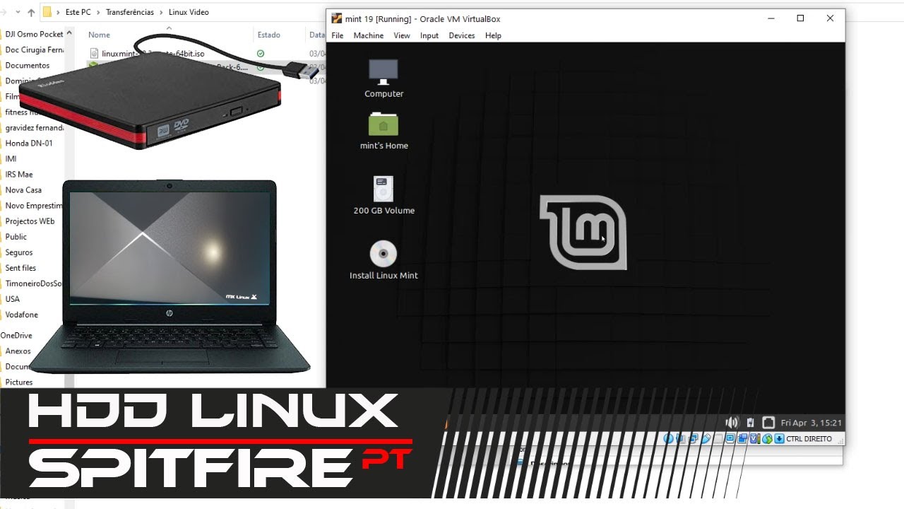 LINUX numa pen USB - YouTube