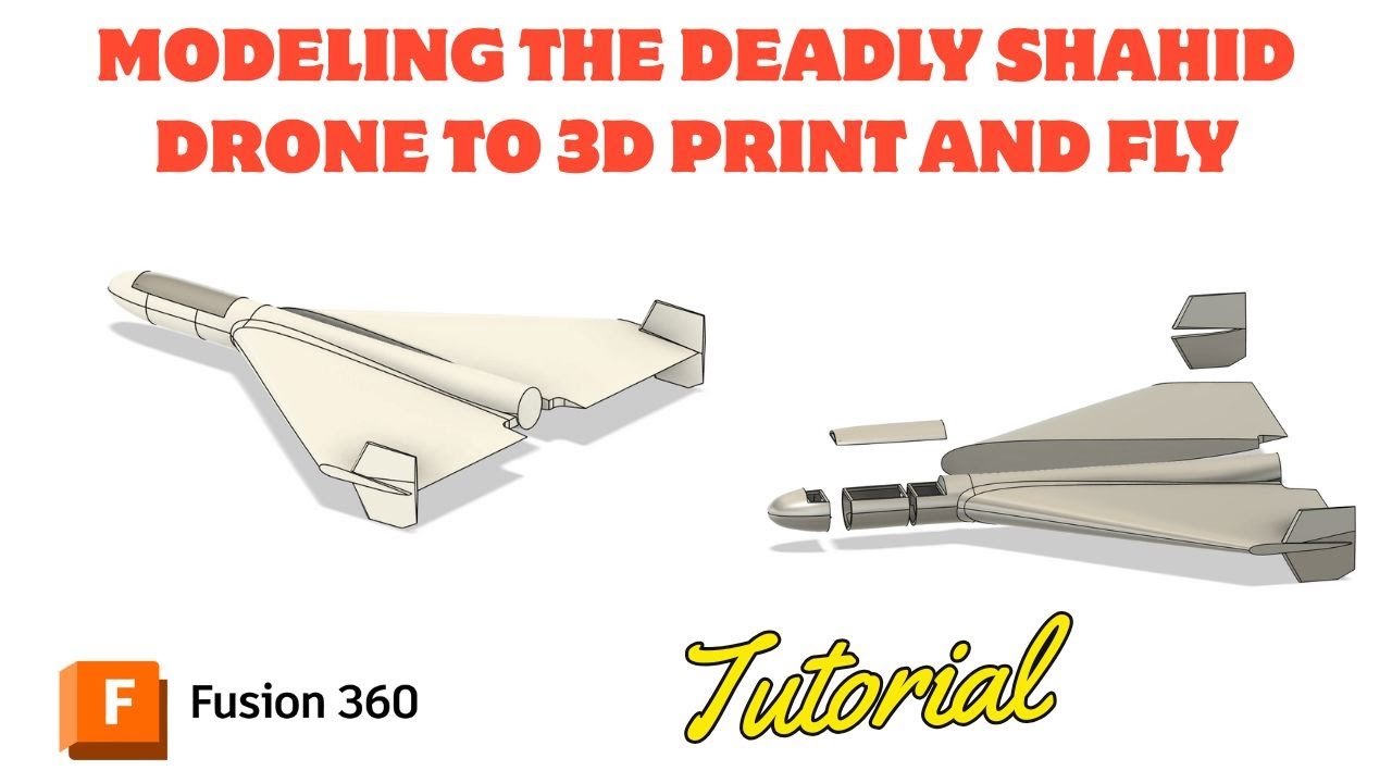 Learn to model the deadly Shahid drone to 3D print and fly in Fusion ...