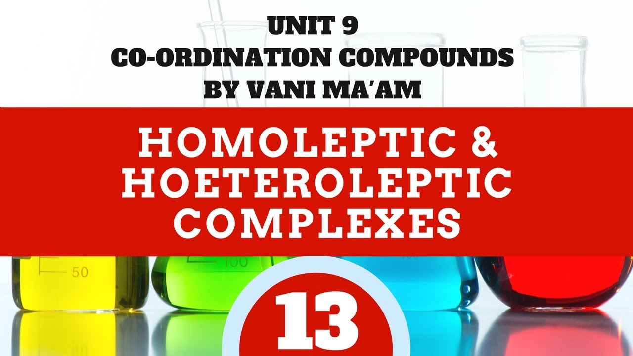 Homoleptic & Hoeteroleptic complexes| Part -13| Unit 9| CBSE class12 ...