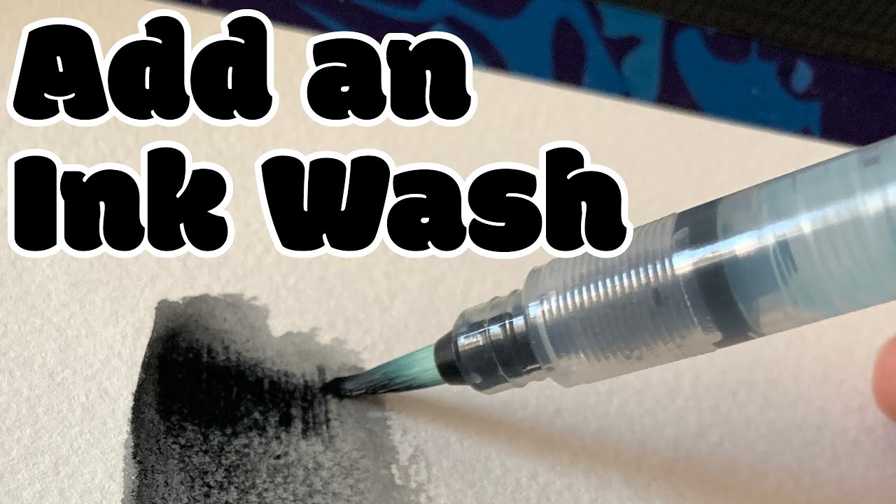 Add an Ink Wash to your Sketches #art #tutorial #drawing - YouTube