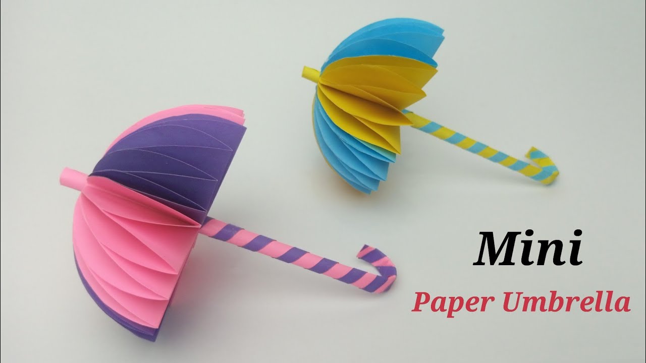 How to make a paper Umbrella |Origami Umbrella | mini paper Umbrella ...