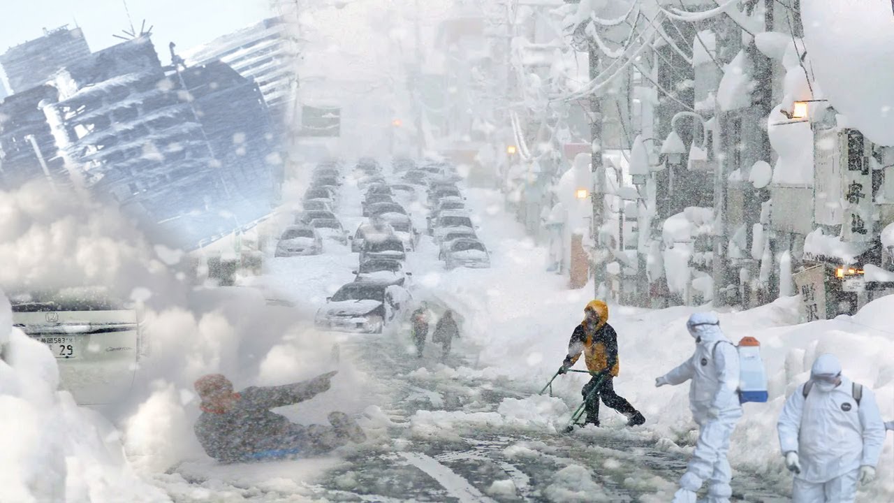 JAPAN Disappear in the SNOW! Snowfall and meter snowdrifts! - YouTube