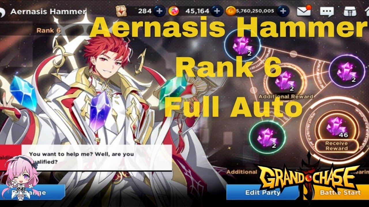 Grand Chase - Aernasis Hammer Rank 6 Full Auto - YouTube