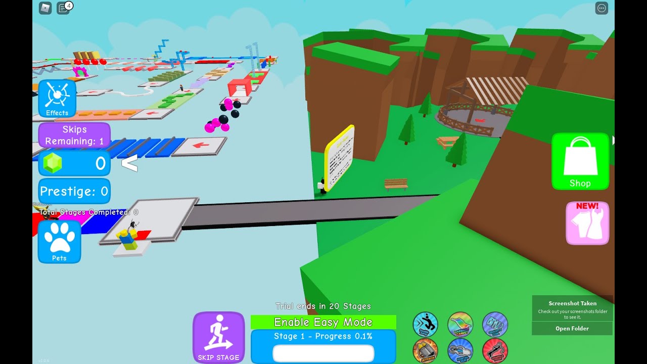 Roblox Mega Easy Obby ๐ 650 Stages Youtube
