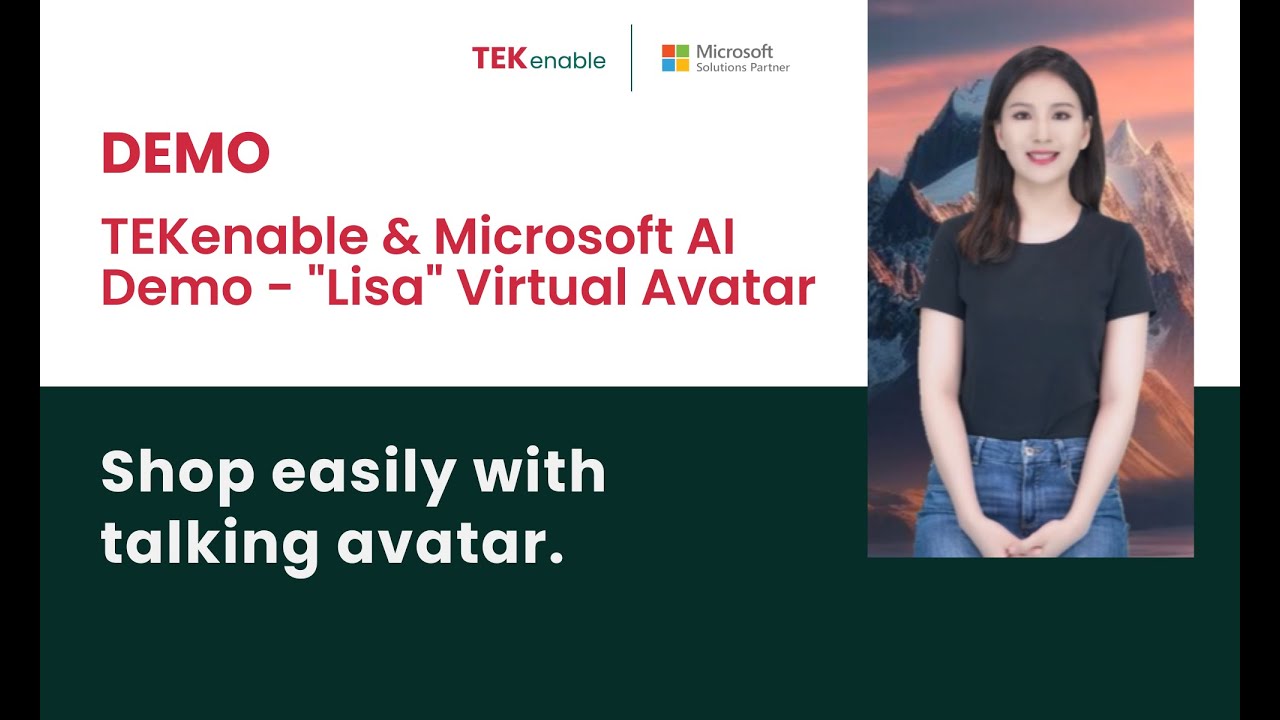TEKenable | Microsoft AI Demo - "Lisa" Virtual Avatar - YouTube