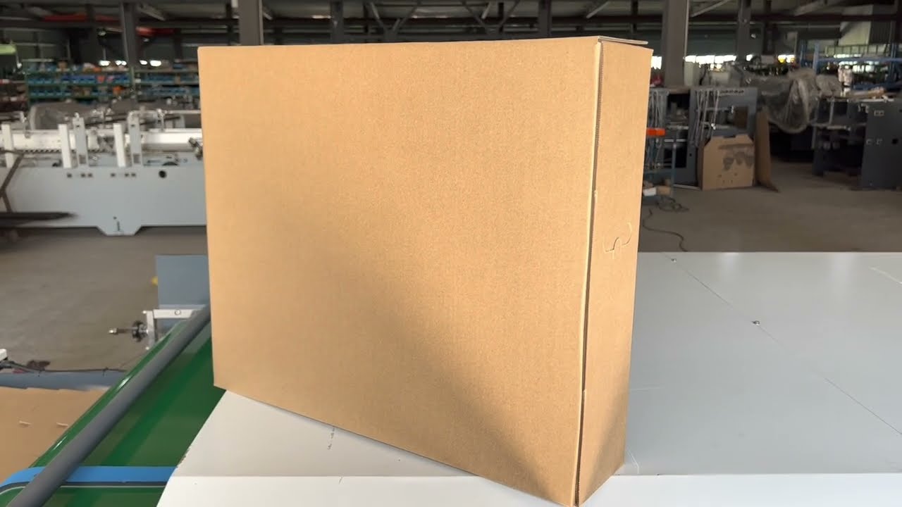 Corrugated Box Folder Gluer - YouTube