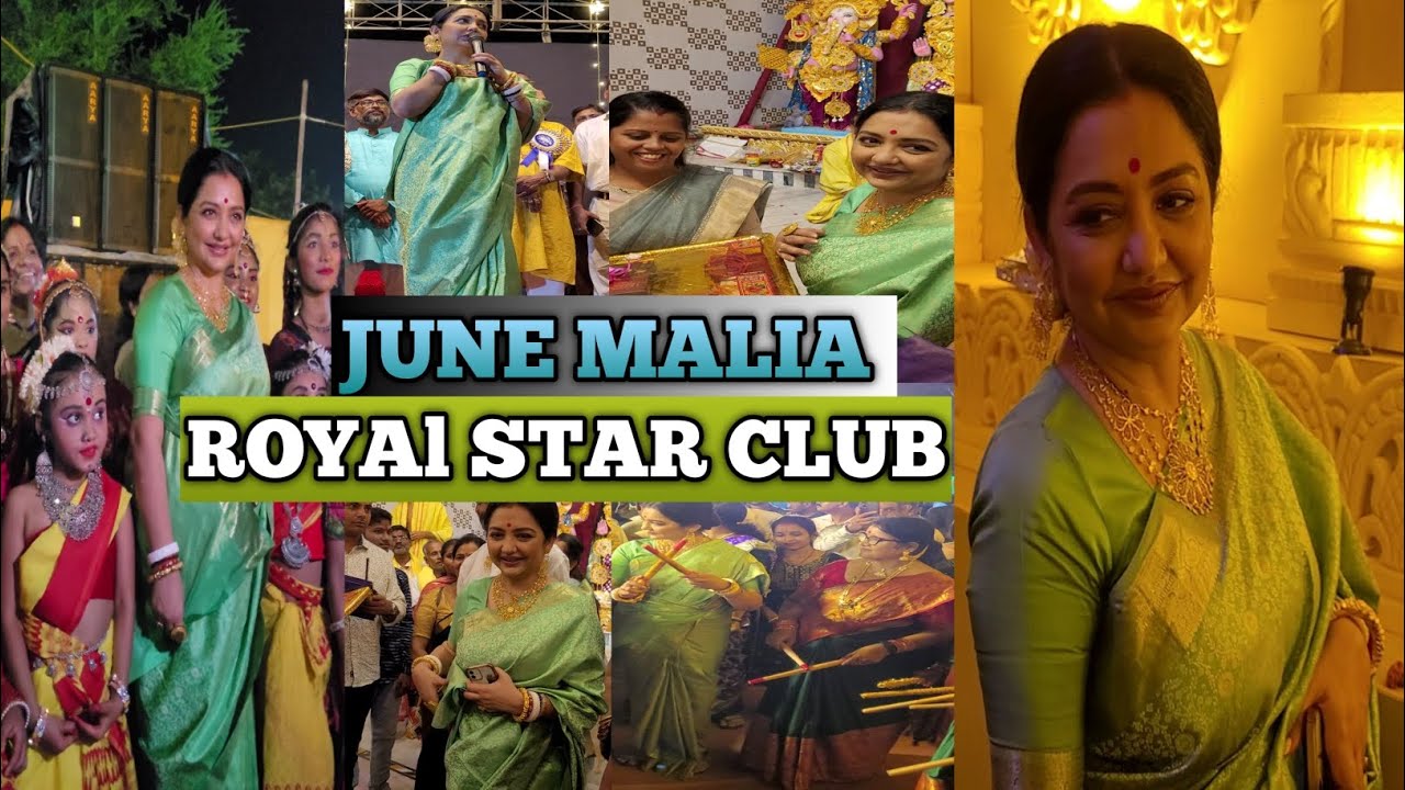June Malia MP Visit to Royal Star Academy Club Durga Puja 2024 #durga # ...