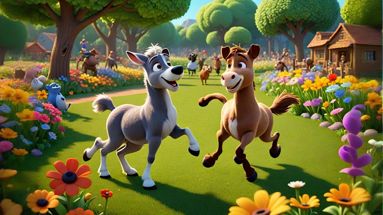 Five Dancing Donkeys on a Deck | Fun Kids Song | Nursery Rhymes and ...