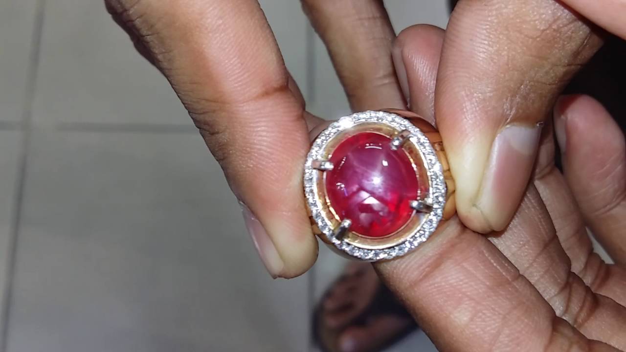 Ruby star burma 7.08ct certified star ruby myanmar - YouTube
