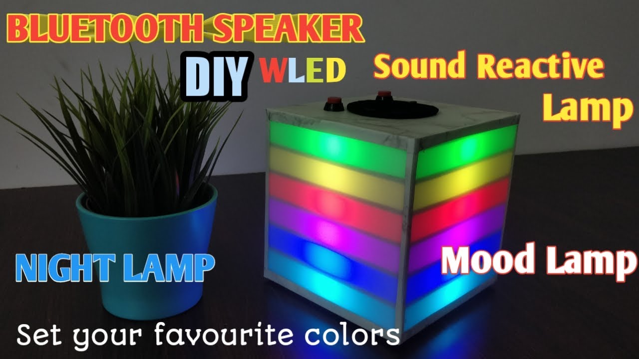 Bluetooth Speaker DIY with wled sound reactive lamp | Night lamp - YouTube
