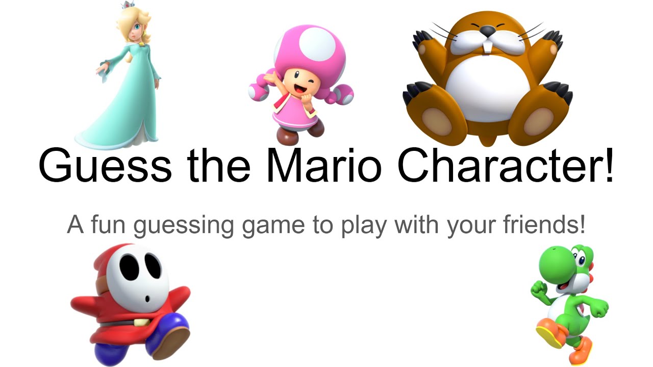 Guess the Super Mario Character! - YouTube