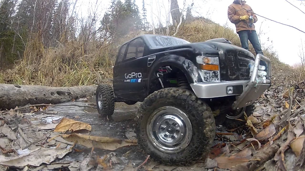 SCX10 F250 FLATBED - YouTube