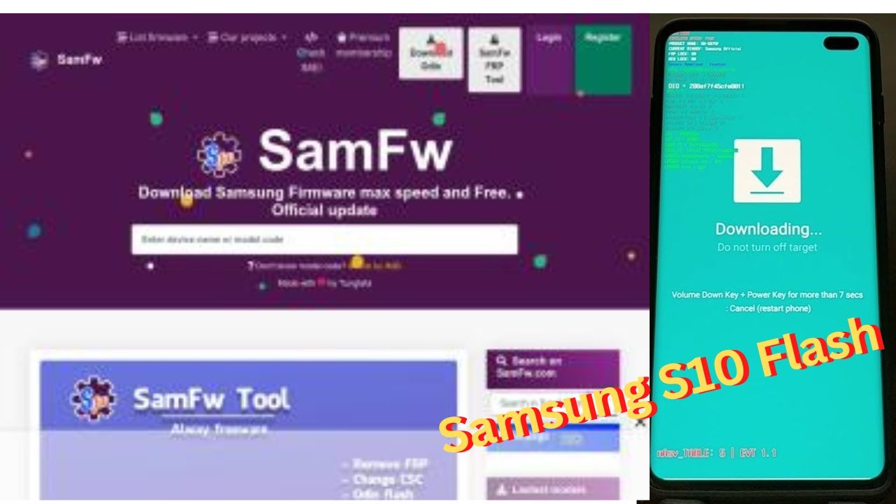Galaxy S10 Flash || Samsung S10 Instal Software by Free Tool Logo Hang ...