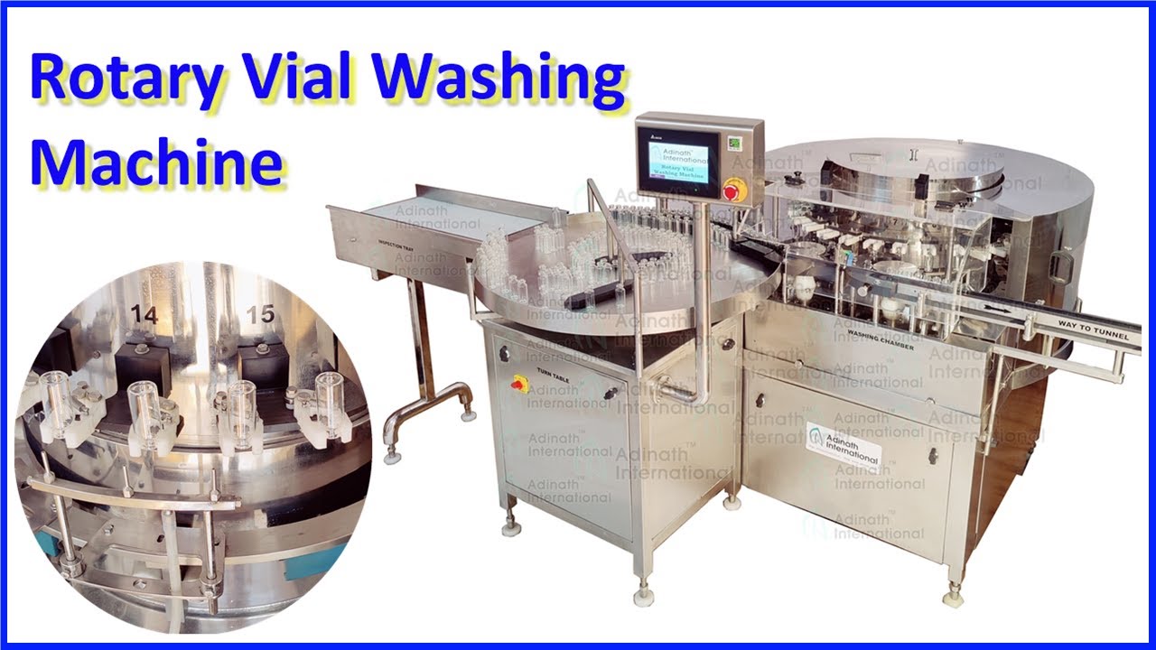 Rotary Vial Washing Machine, Bottle Cleaning Machine, Vial Washer ...