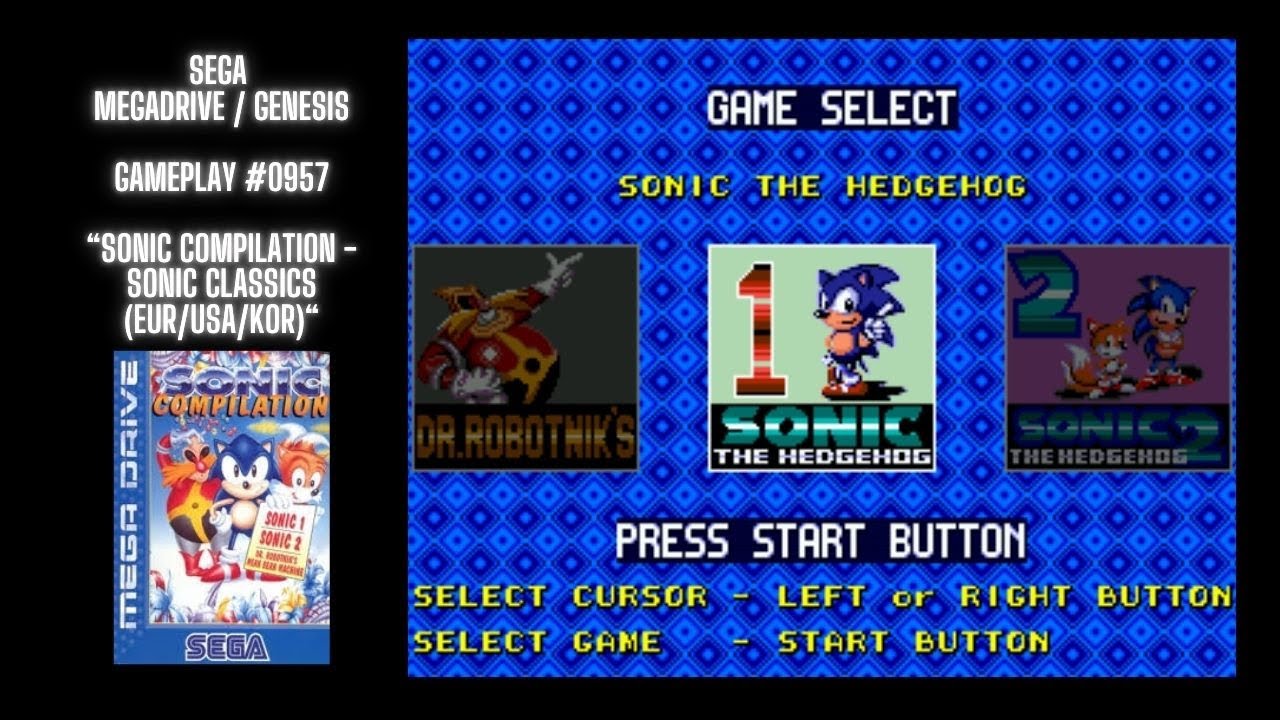 Sonic Compilation - Sonic Classics (EUR/USA/KOR) (Megadrive / Genesis ...