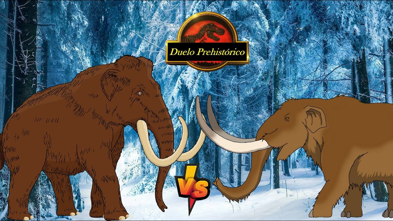 Mamut Lanudo VS Mastodonte Americano - Duelo Prehistórico - - YouTube